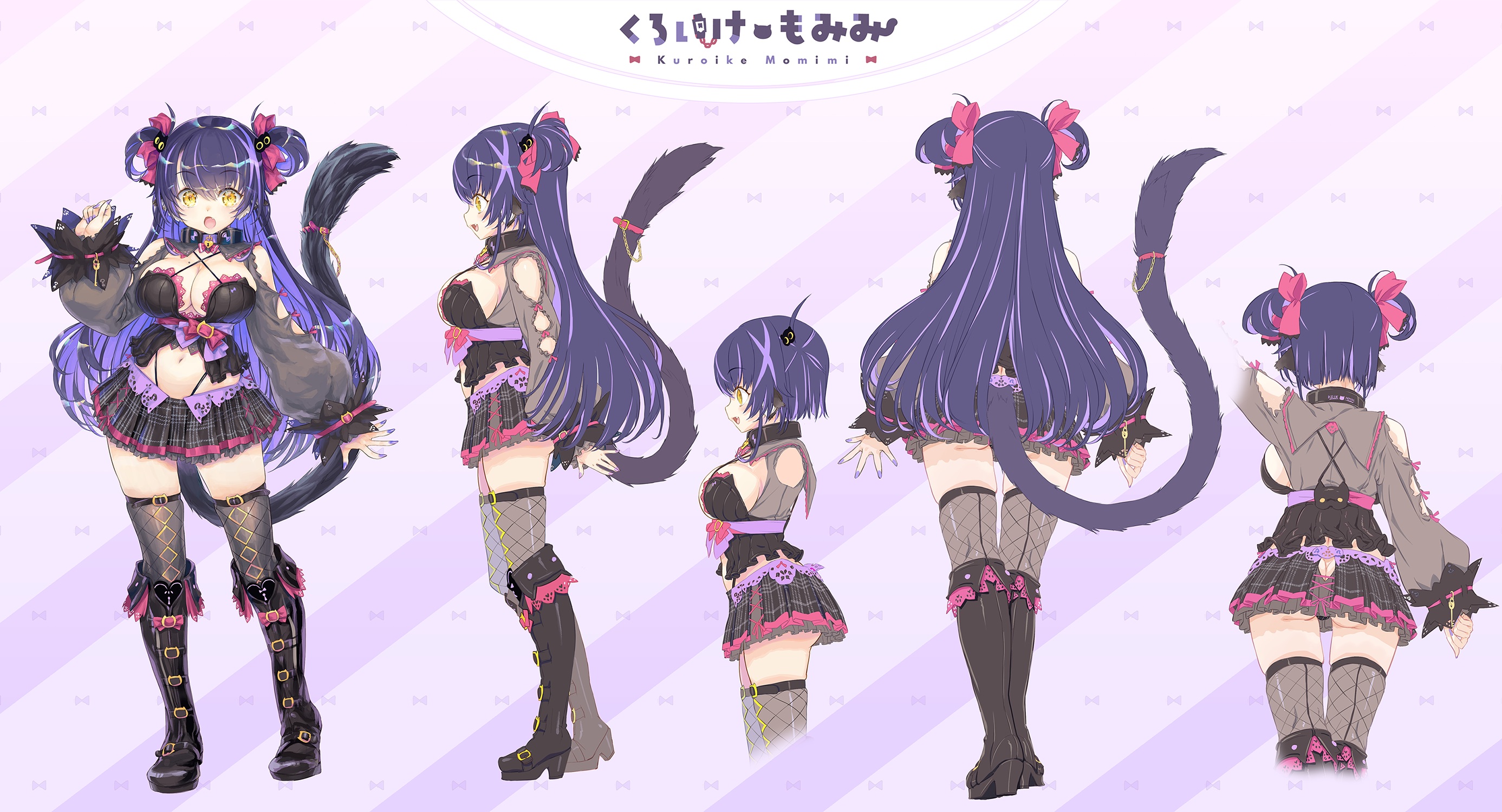 ore p 1gou mimi ch. kuroike momimi animal ears character design fishnets heels nekomimi no bra ...